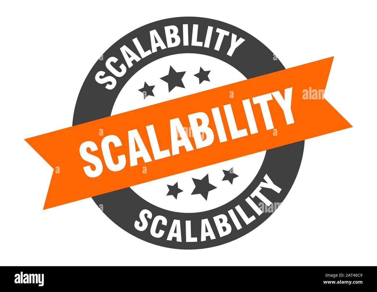scalability sign. scalability round ribbon sticker. scalability tag ...