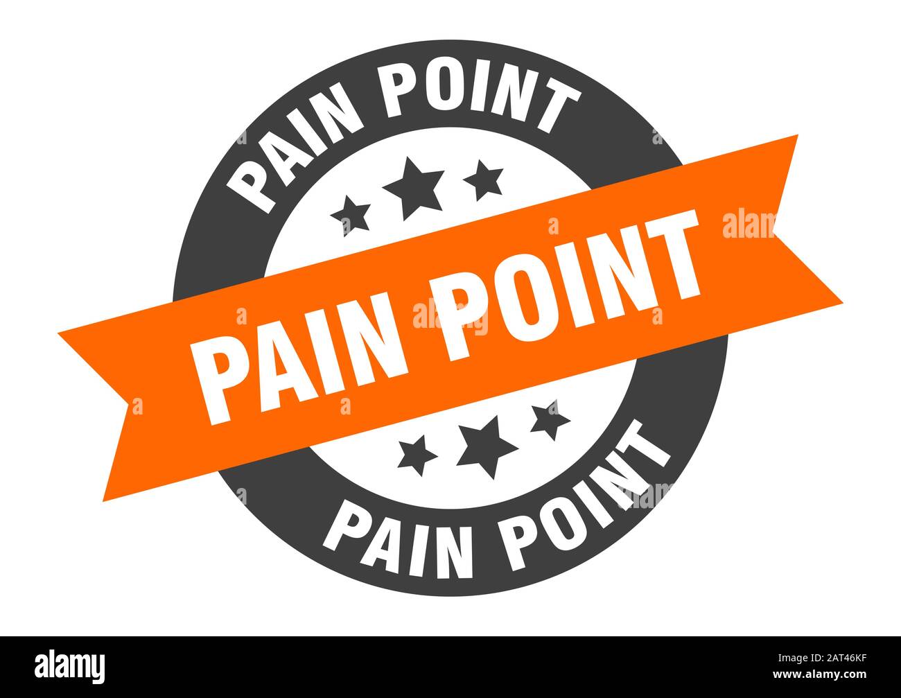 pain point sign. pain point round ribbon sticker. pain point tag Stock ...