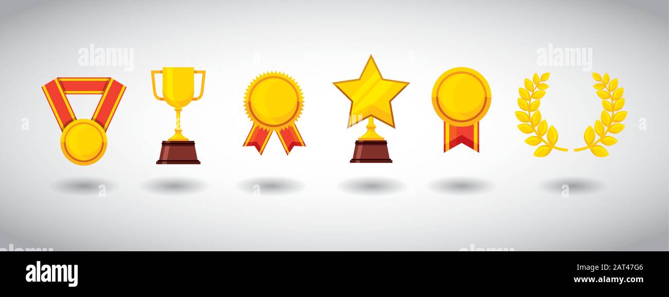 bundle of medals and trophy awards Stock Vector Image & Art - Alamy