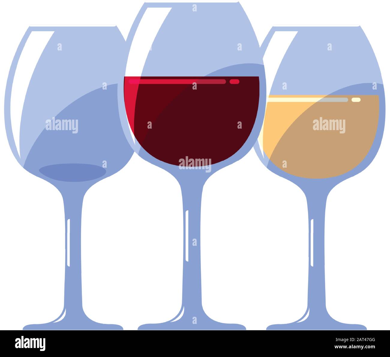 set of wine glasses on white background vector illustration design ...