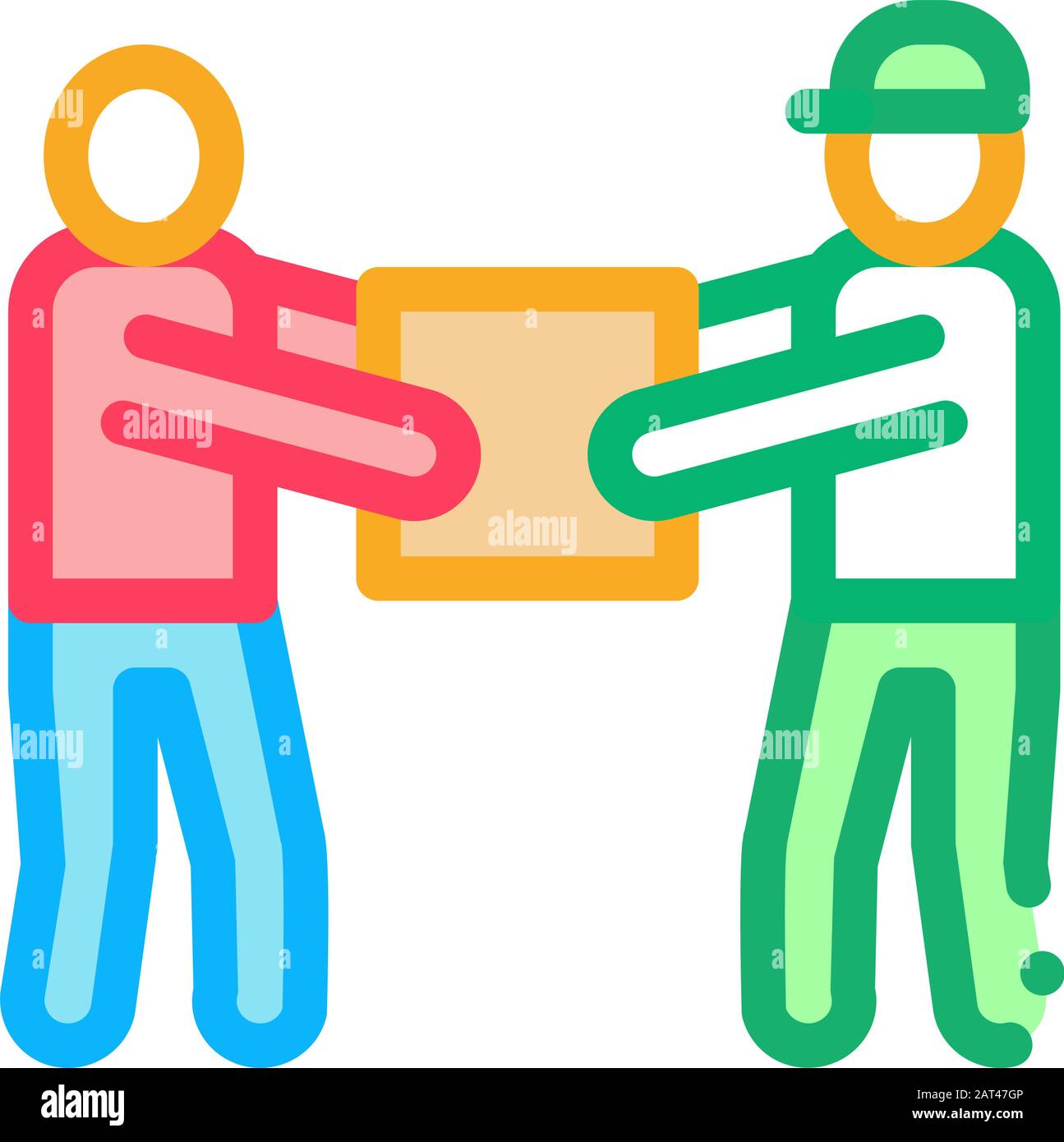 Transfer and Issue of Parcel Icon Vector Outline Illustration Stock ...