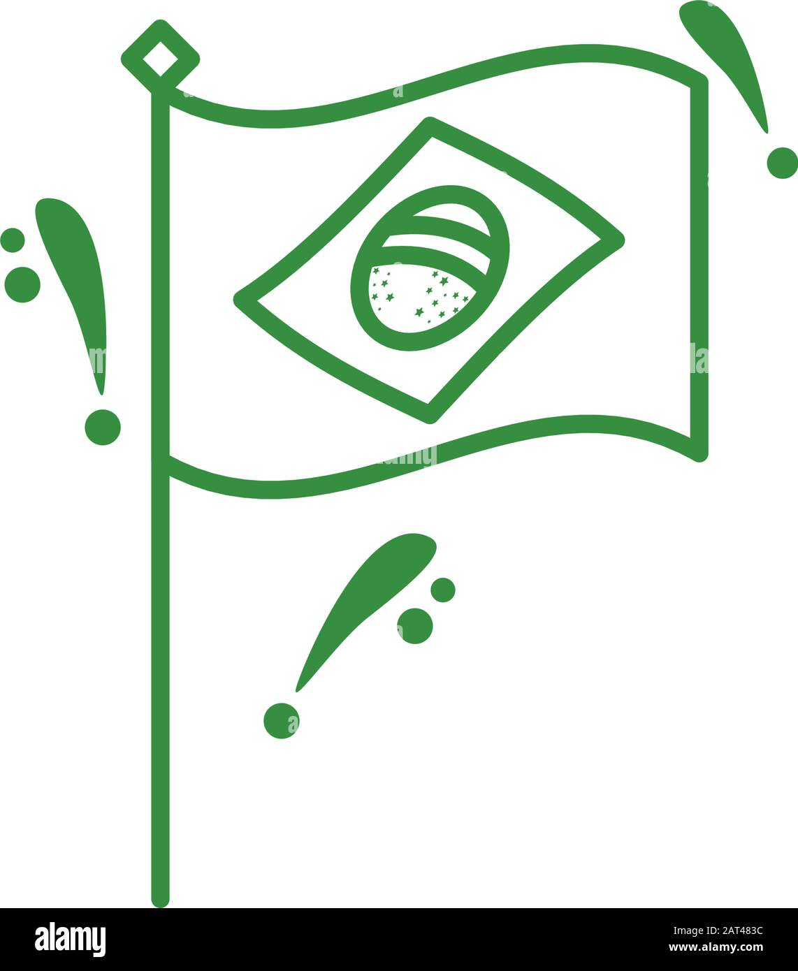 brazilian flag country isolated icon Stock Vector Image & Art - Alamy