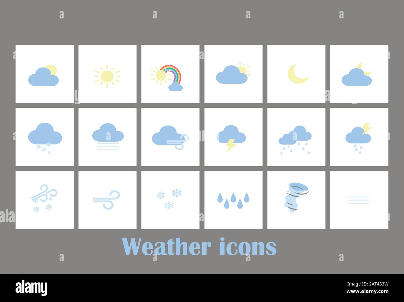 Weather forecast symbols hi-res stock photography and images - Alamy