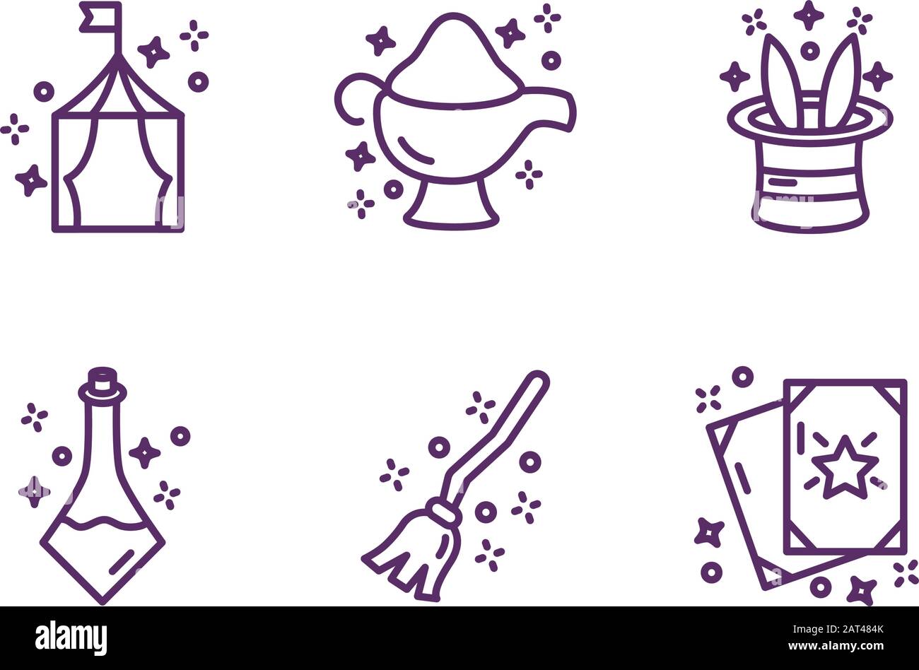 bundle of magic sorcery set icons Stock Vector Image & Art - Alamy
