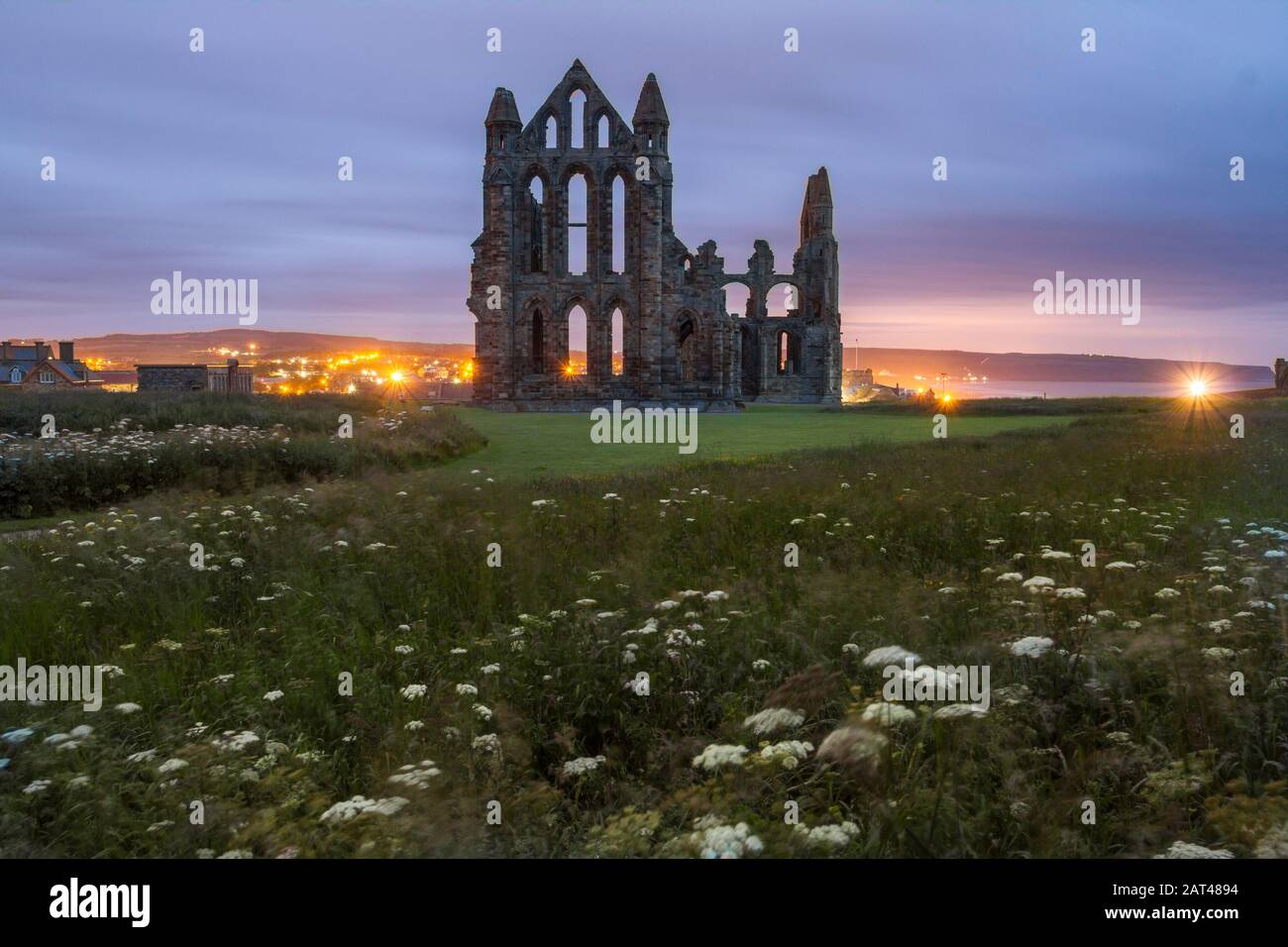 Whitby cathedral by night hi-res stock photography and images - Alamy