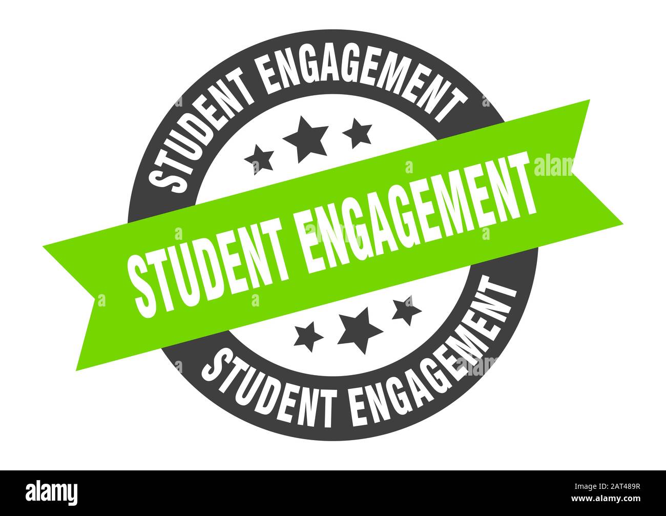 student engagement sign. student engagement round ribbon sticker ...