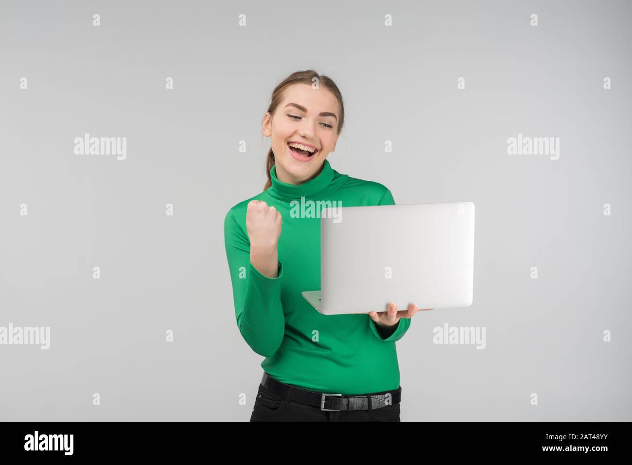 Victorious model hi-res stock photography and images - Alamy