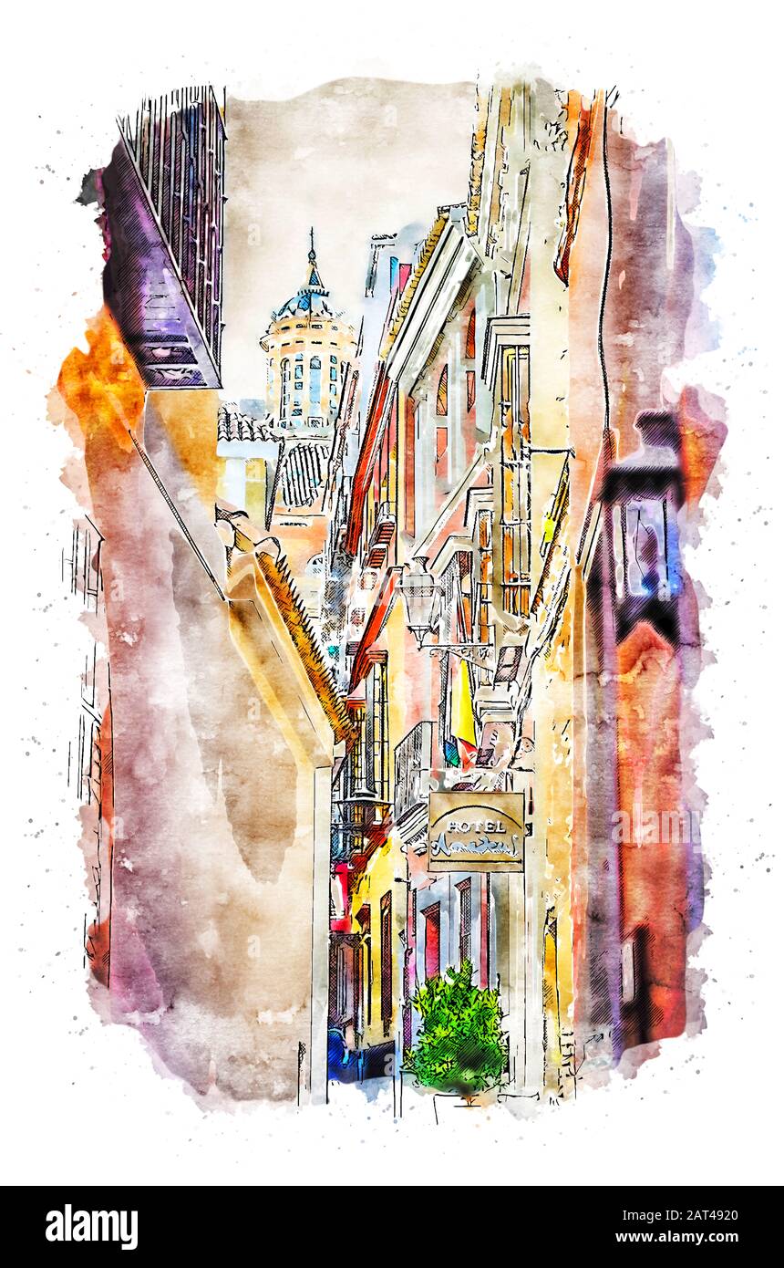 Seville, the colorful streets of Spain Stock Photo - Alamy