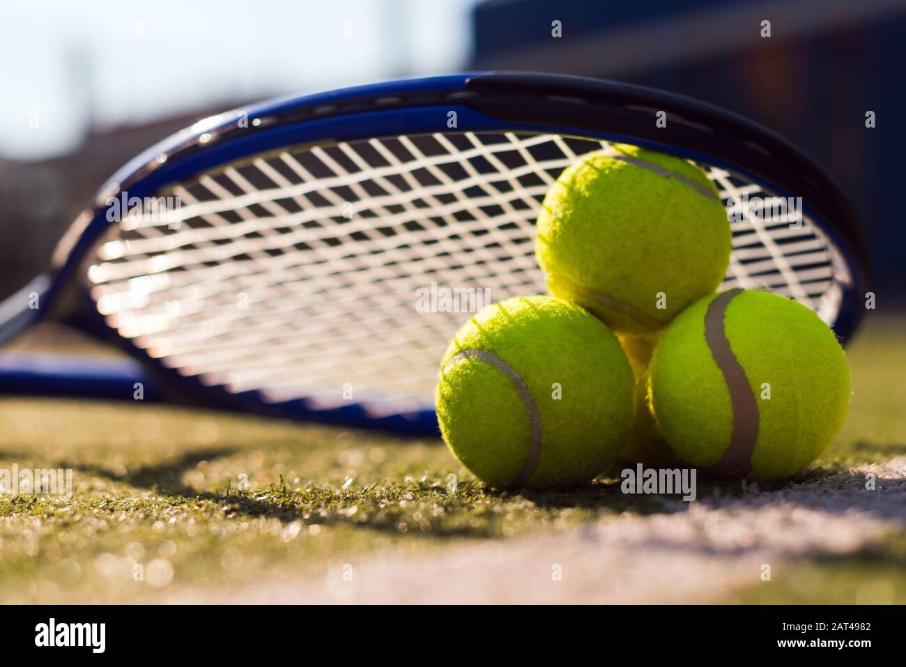 Tennis racket balls lying on hi-res stock photography and images - Alamy