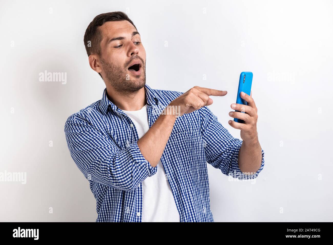 Closeup image hand pointing hi-res stock photography and images - Alamy