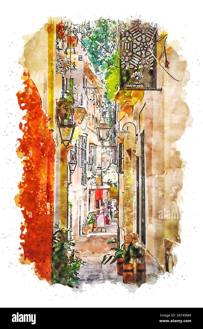 Seville, the colorful streets of Spain Stock Photo - Alamy