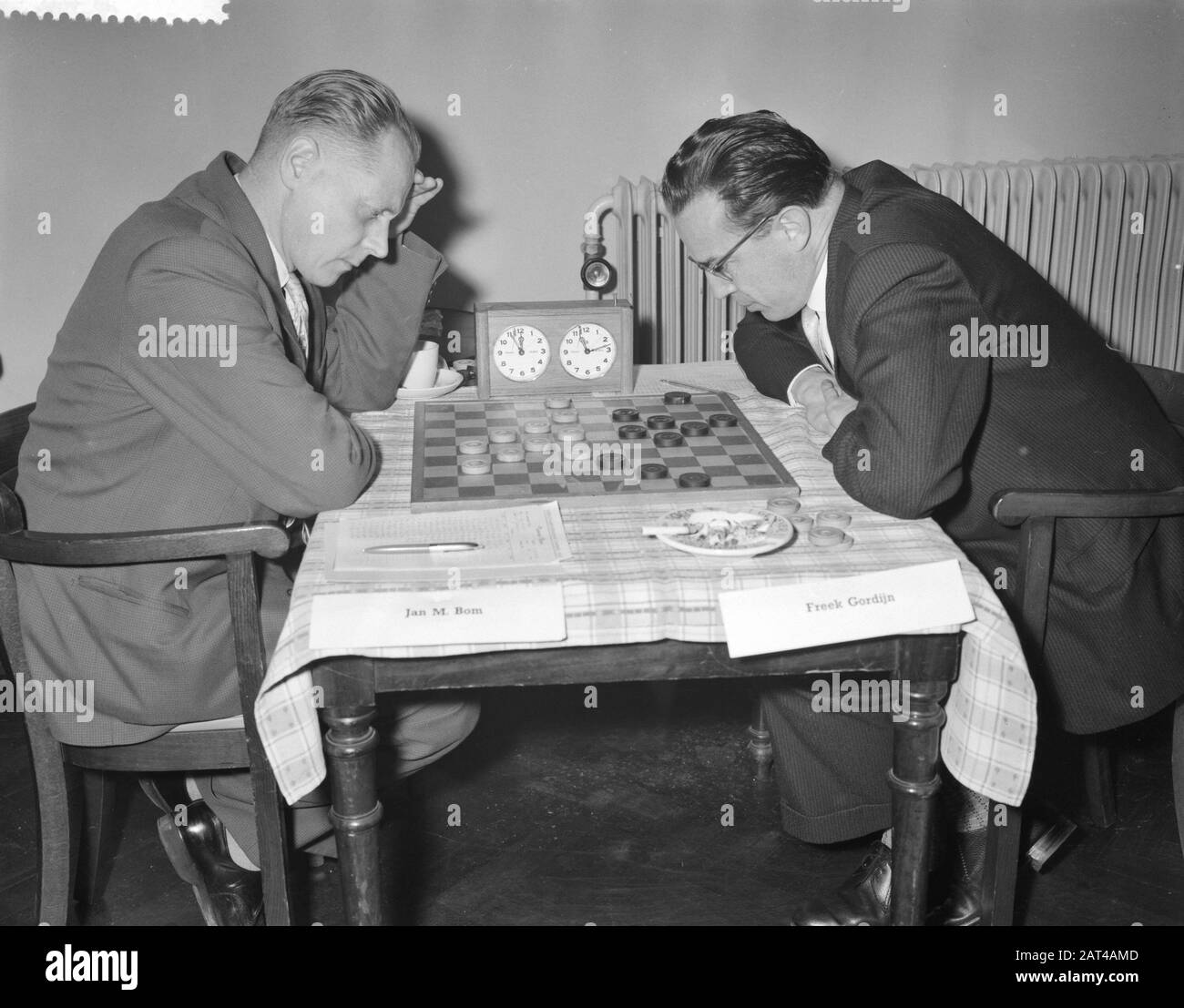 International draughts tournament in Krasnapolski, Jan M.-Bom vs. Freek ...