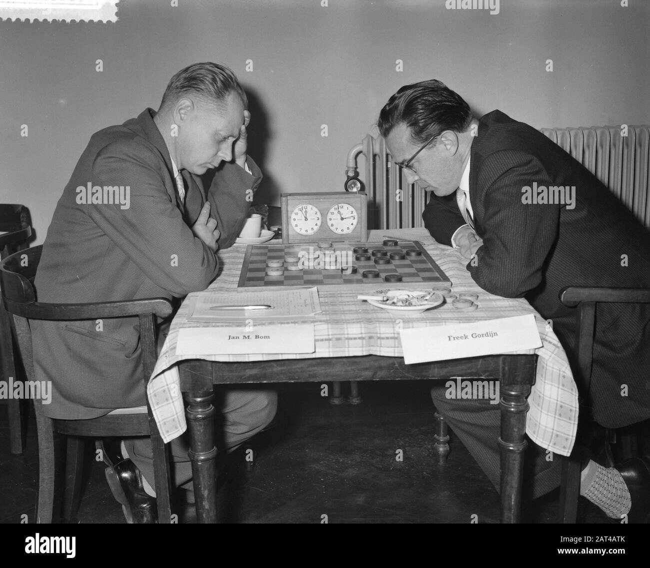 International draughts tournament in Krasnapolski, Jan M.-Bom vs. Freek ...