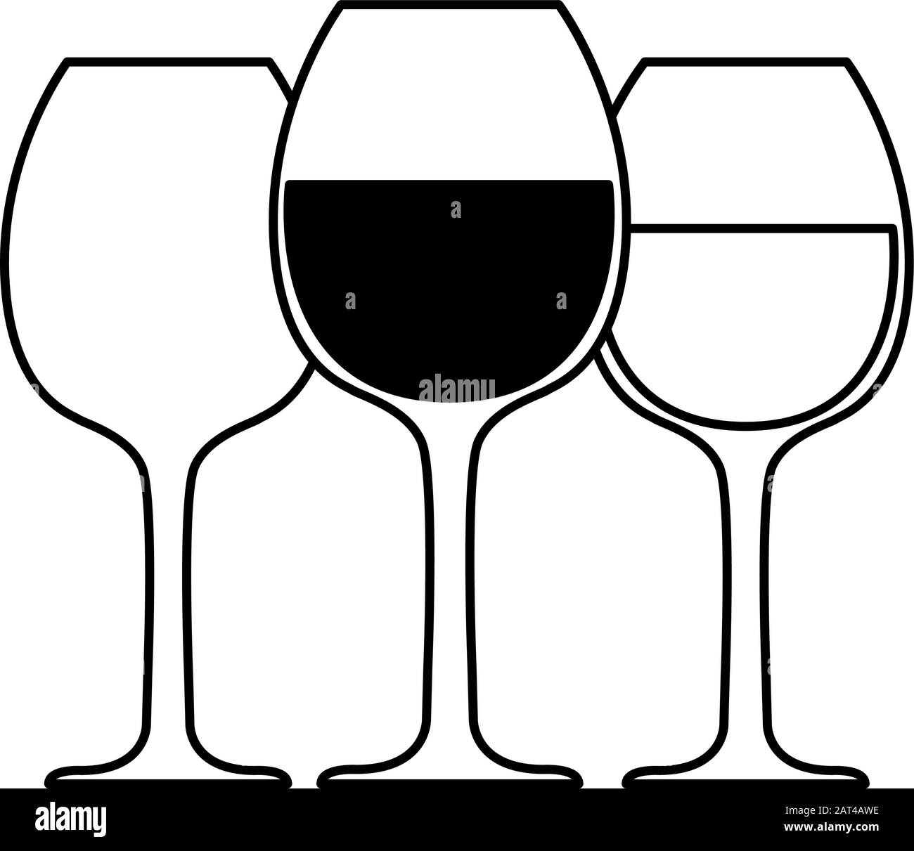 set of wine glasses on white background vector illustration design ...
