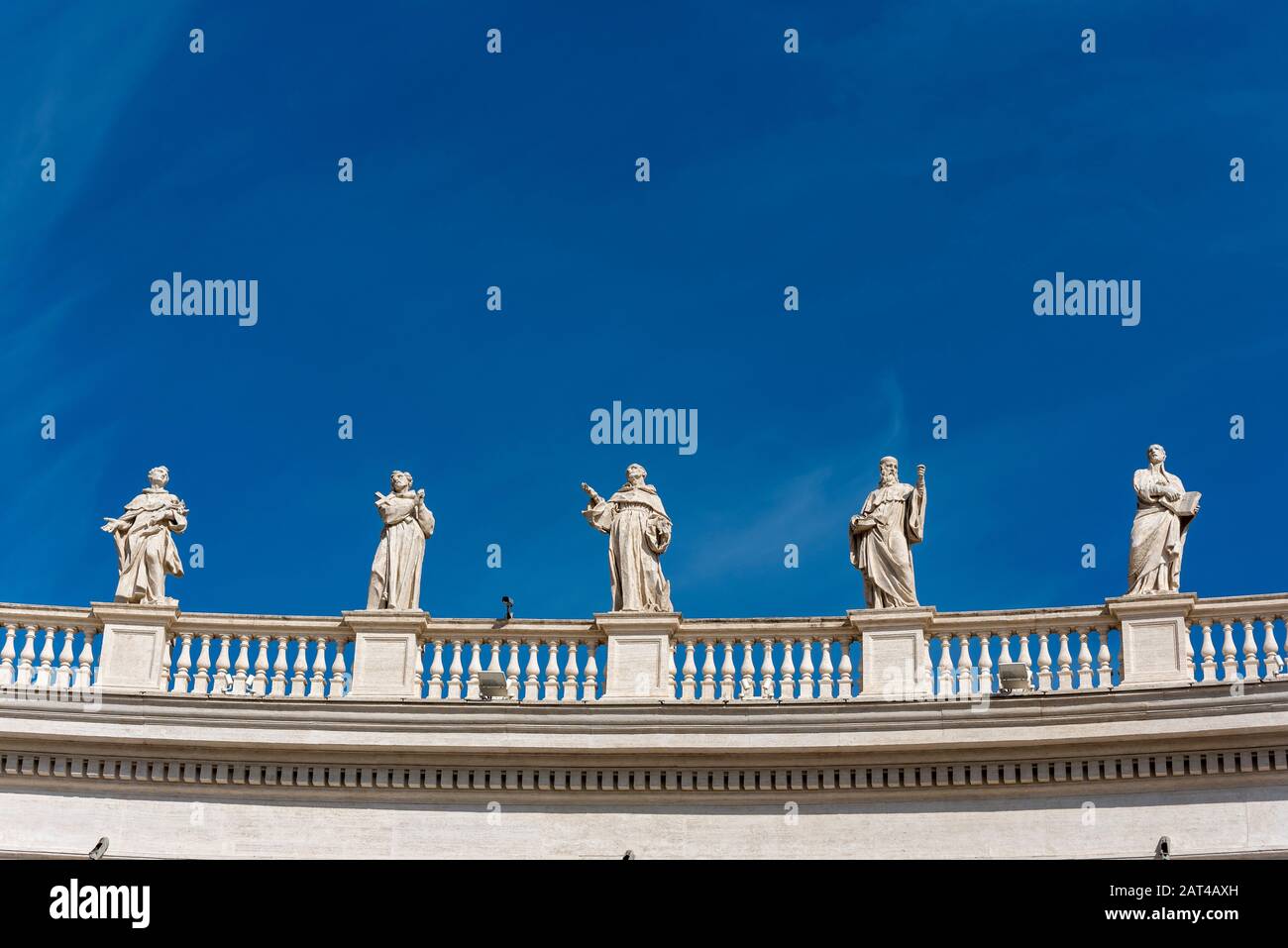 Statues of St. Dominic, Francis of Assisi, St. Bernard, St. Benedict ...