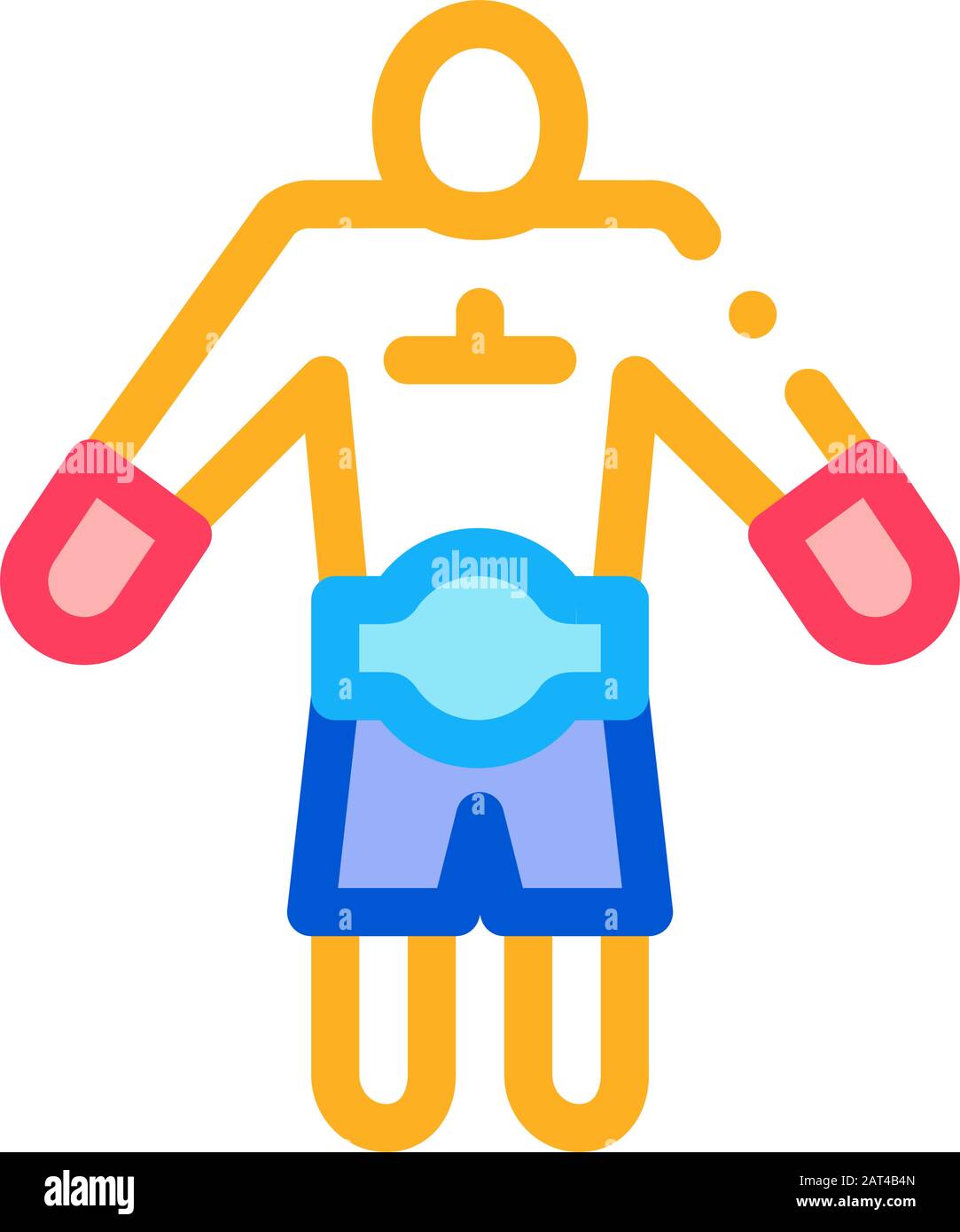 Winner Boxer Icon Vector Outline Illustration Stock Vector Image & Art ...