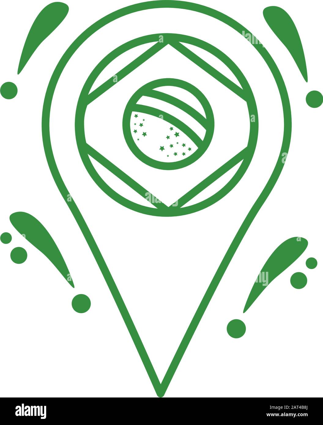 pin location with brazilian flag country Stock Vector Image & Art - Alamy