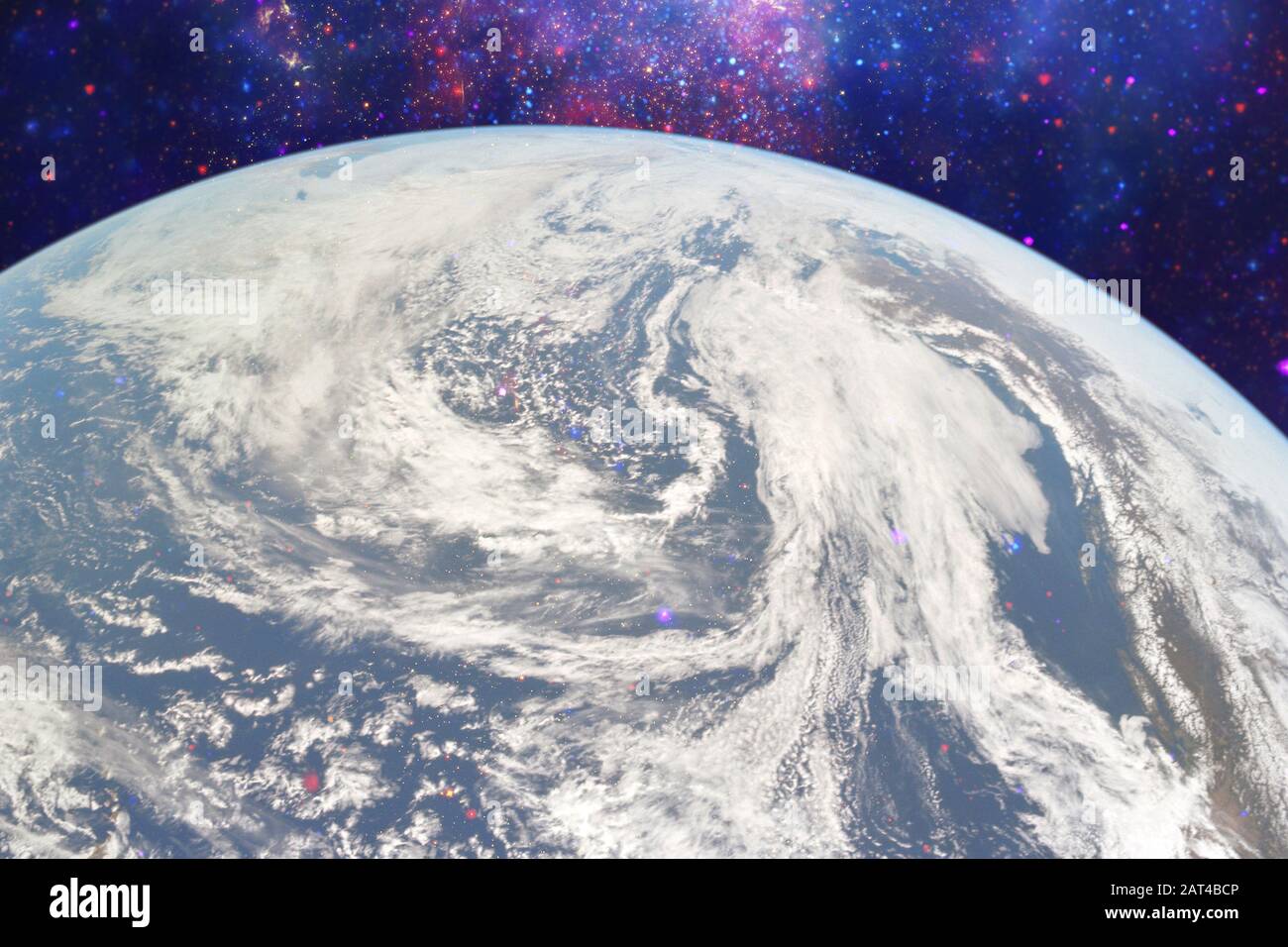 Colors of Earth. Our planet from orbit. Cosmic landscape. Elements of ...