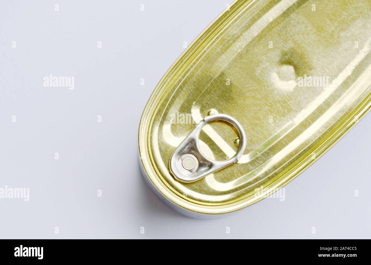 tin food canned with opener inform on white background Stock Photo - Alamy