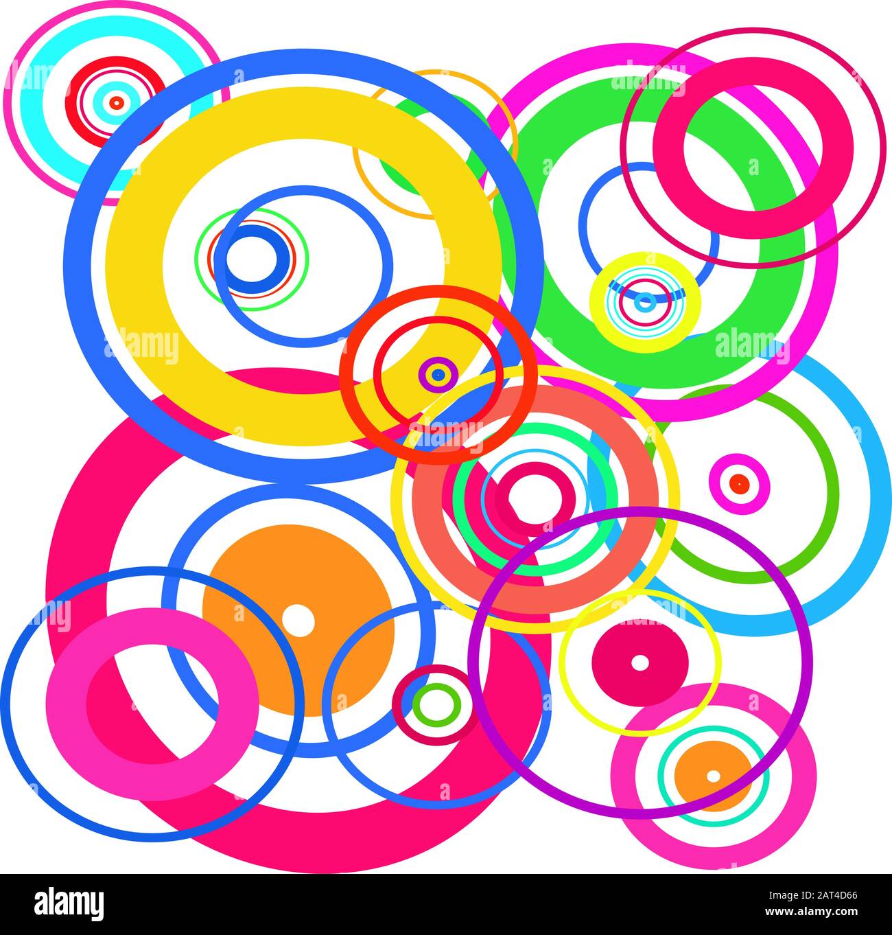 Colorful rings on white background Stock Vector Image & Art - Alamy