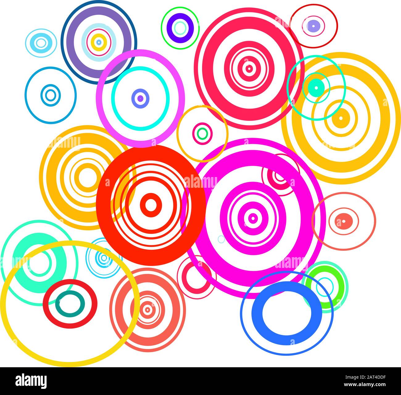 Colorful rings on white background Stock Vector Image & Art - Alamy
