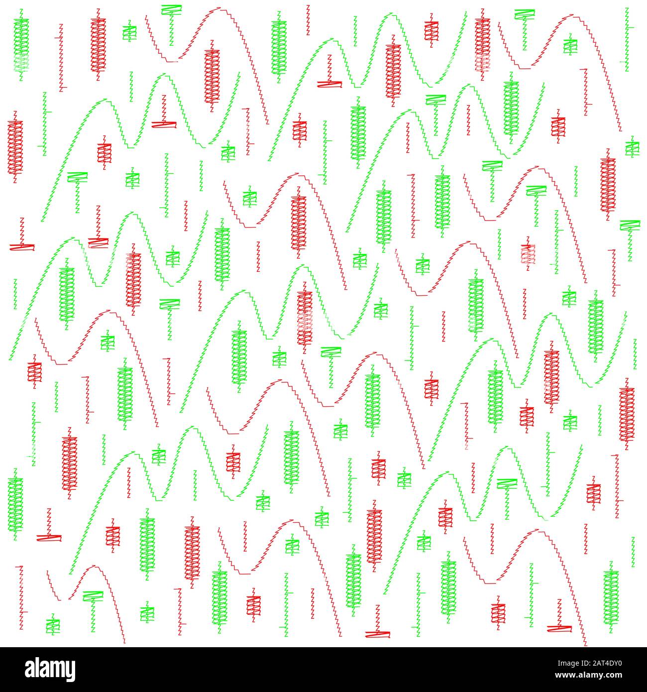 An abstract scribble market technical analysis chart pattern Stock ...