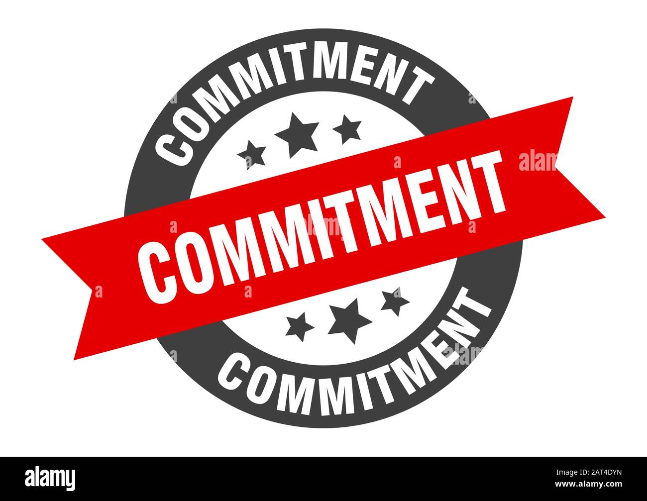commitment sign. commitment round ribbon sticker. commitment tag Stock ...