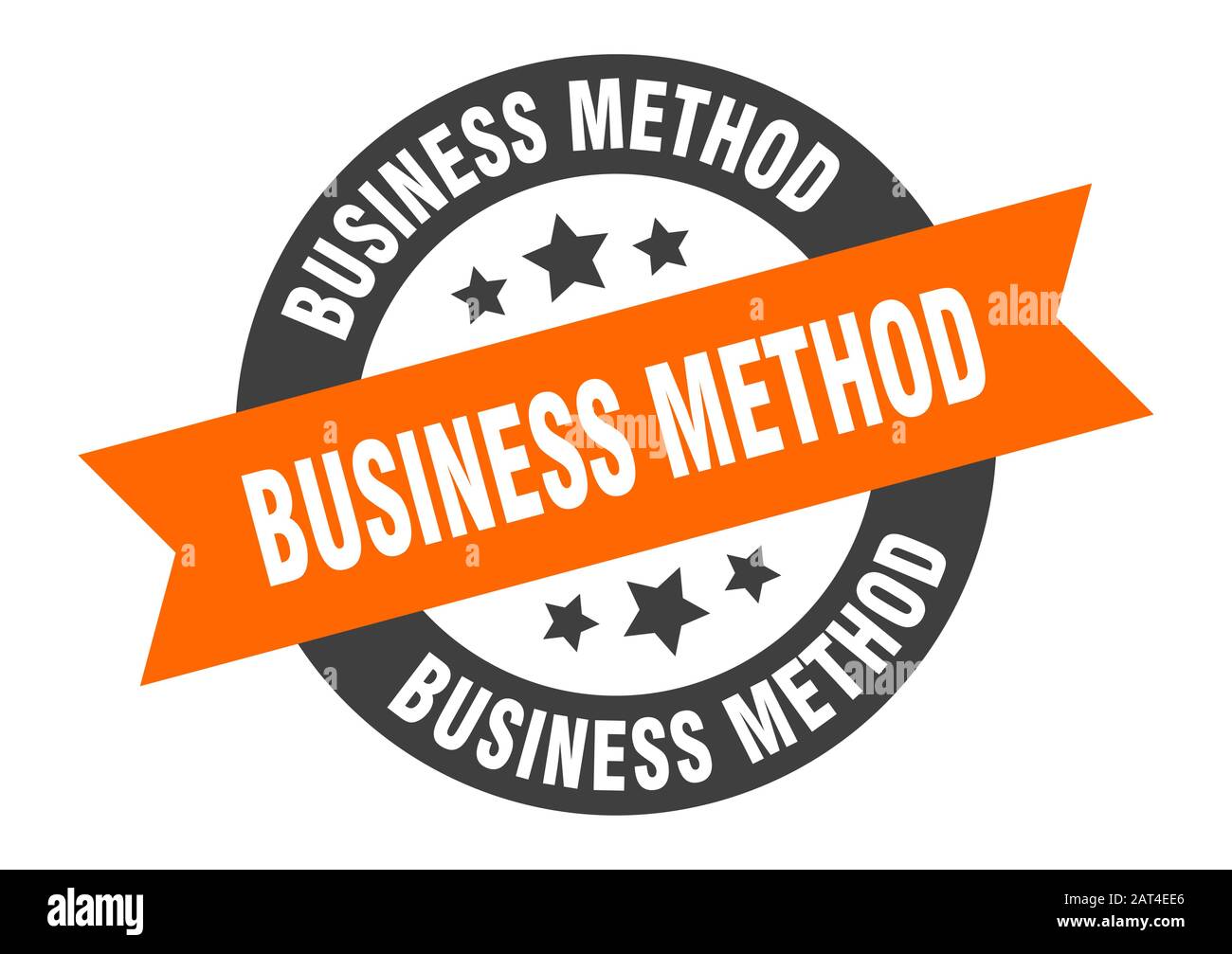business method sign. business method round ribbon sticker. business ...