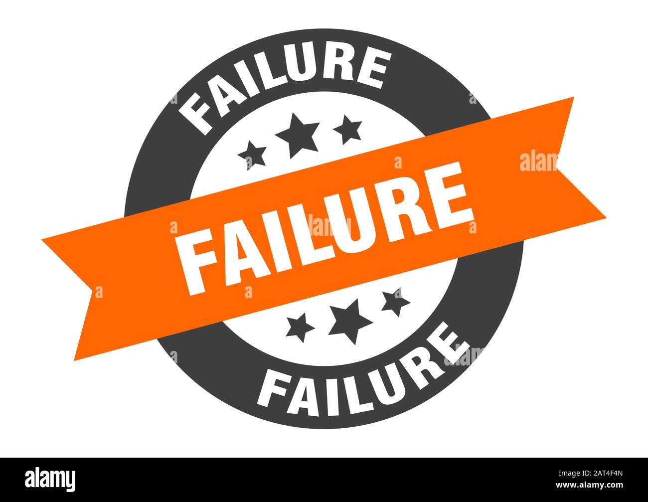 failure sign. failure round ribbon sticker. failure tag Stock Vector ...