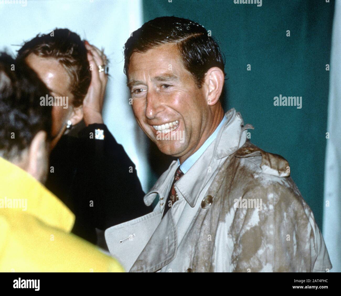 HRH Prince Charles arrives in the rain at Hyde Park for a concert by ...