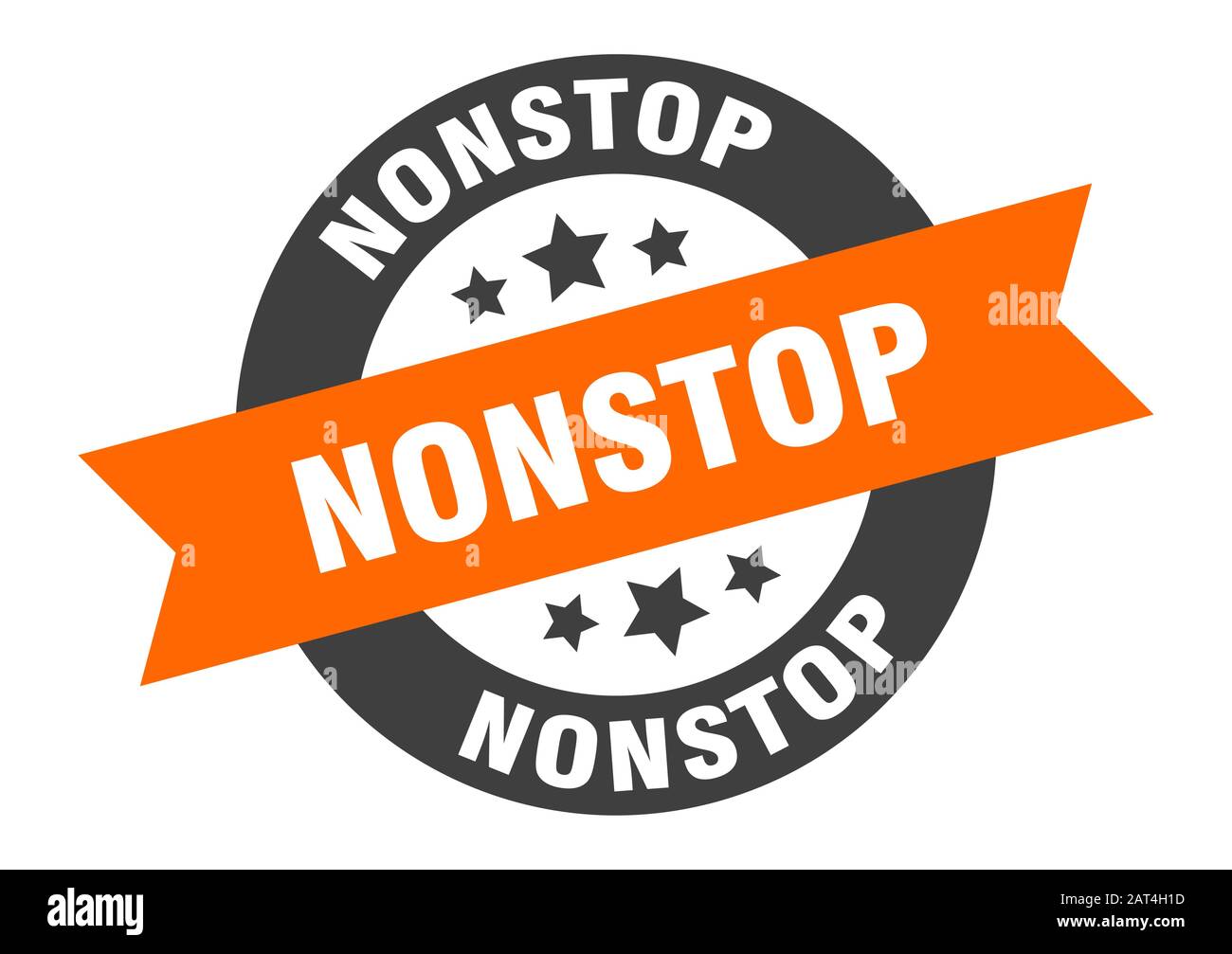 nonstop sign. nonstop round ribbon sticker. nonstop tag Stock Vector ...
