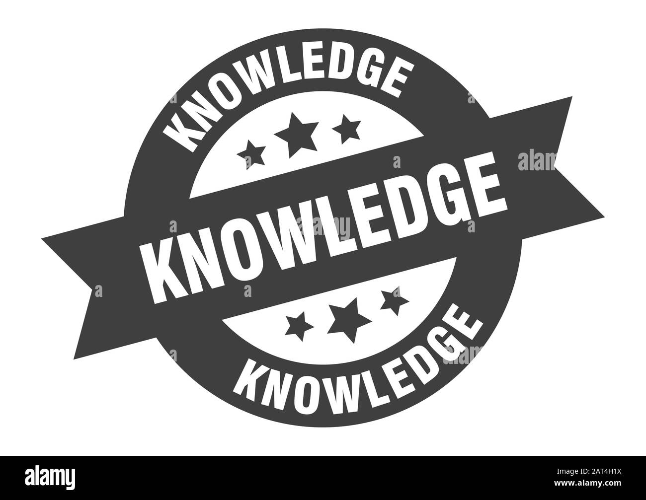 knowledge sign. knowledge round ribbon sticker. knowledge tag Stock ...