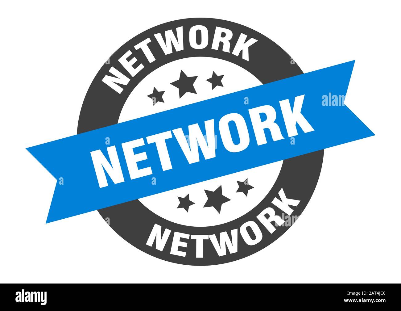 network sign. network round ribbon sticker. network tag Stock Vector ...