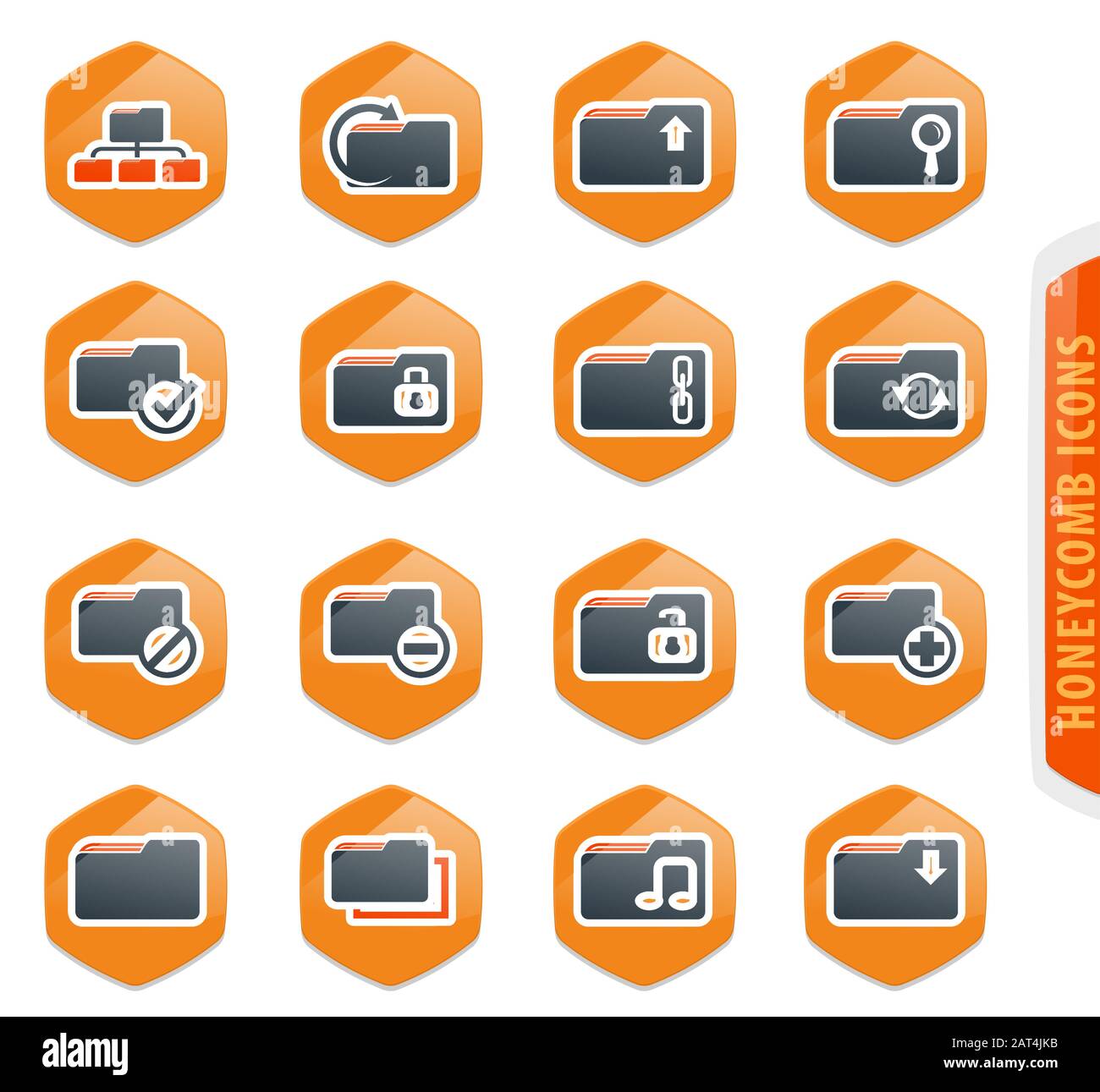 Folder icons set Stock Vector Image & Art - Alamy