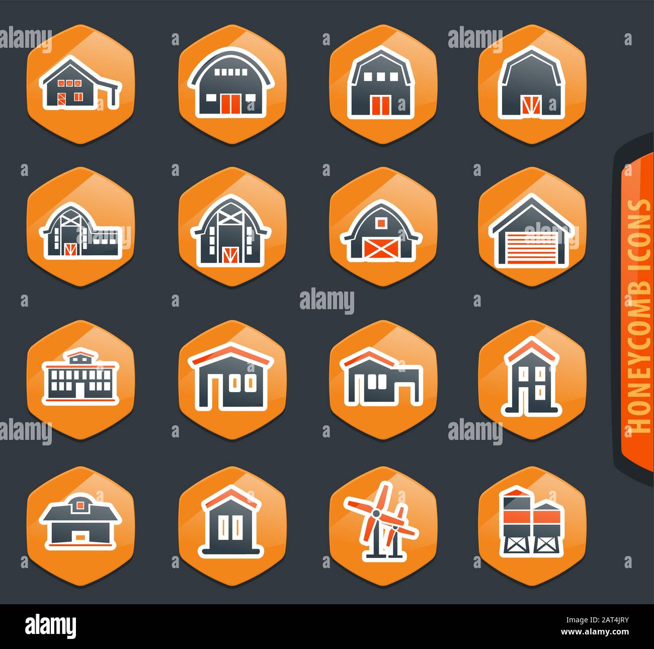 farm building icon set Stock Vector Image & Art - Alamy