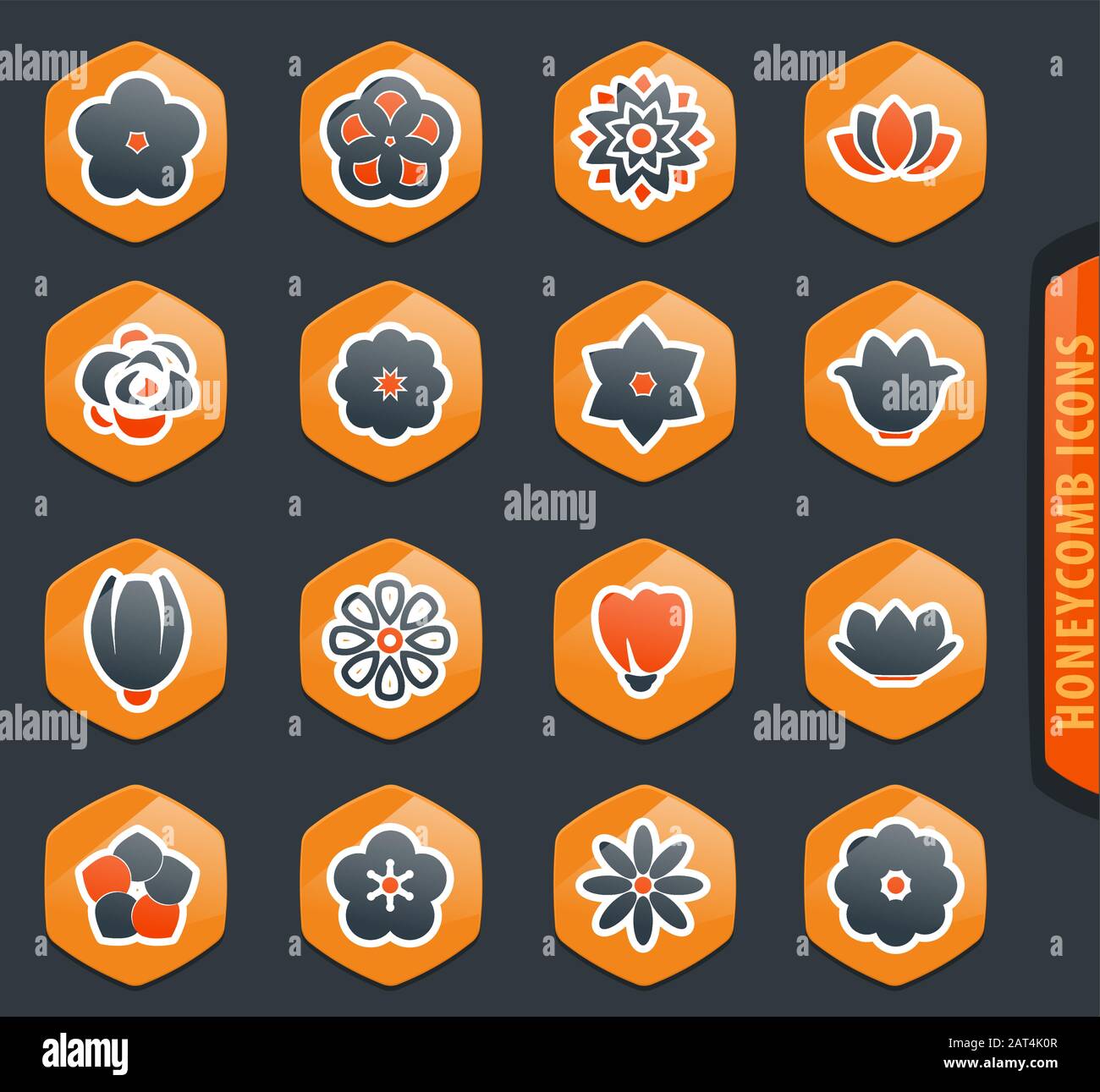 Flower icon set Stock Vector Image & Art - Alamy