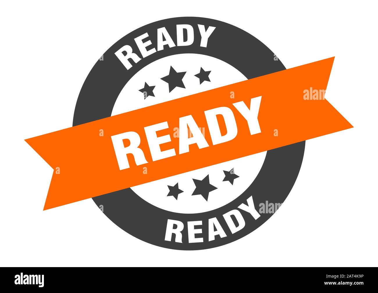 ready sign. ready round ribbon sticker. ready tag Stock Vector Image ...
