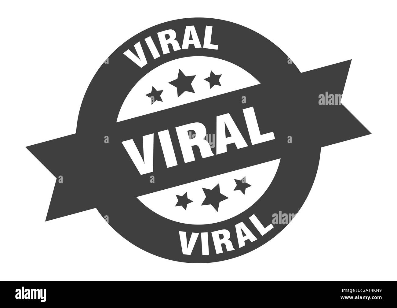 viral sign. viral round ribbon sticker. viral tag Stock Vector Image ...
