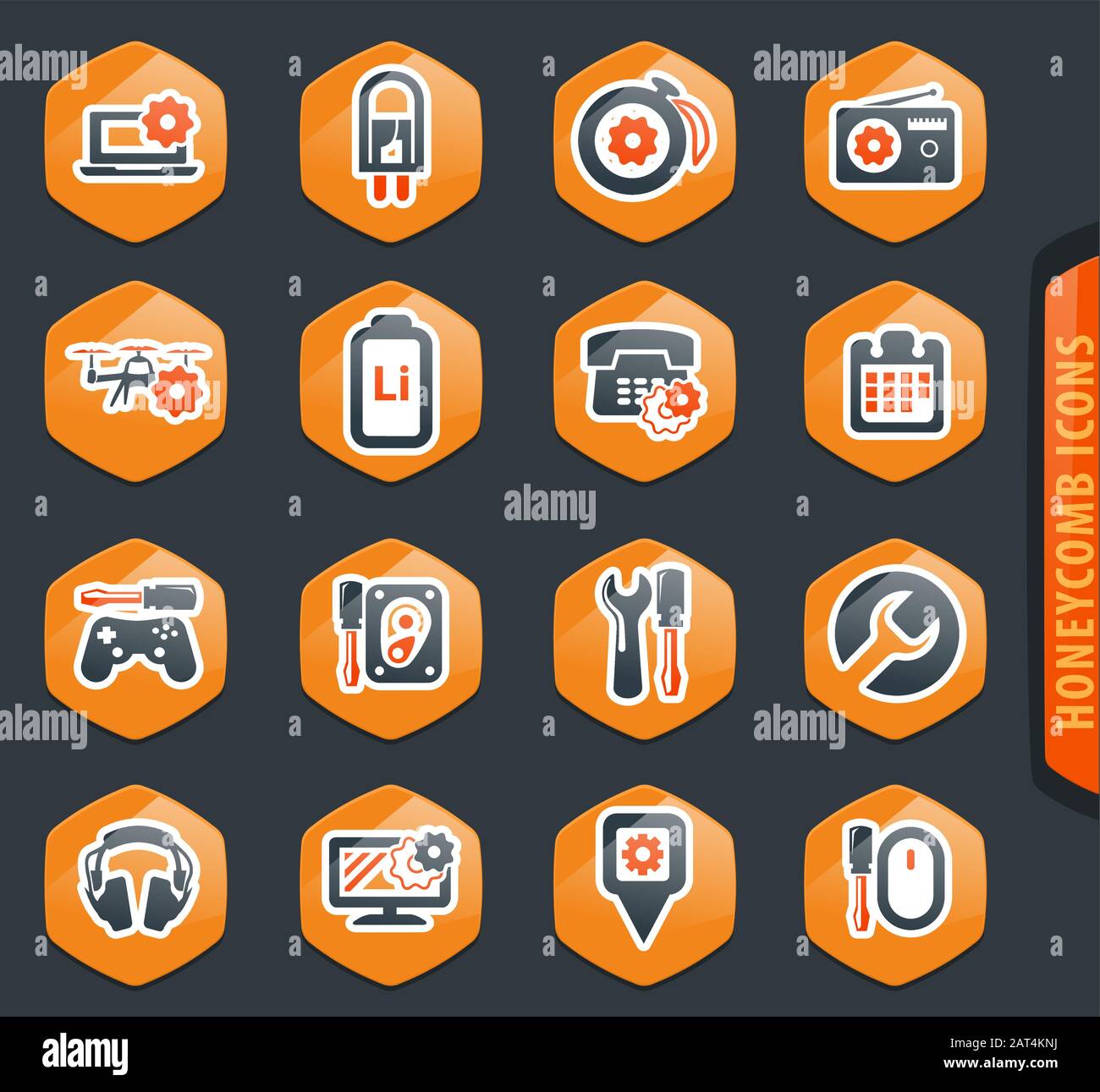 Electronic repair icons set Stock Vector Image & Art - Alamy