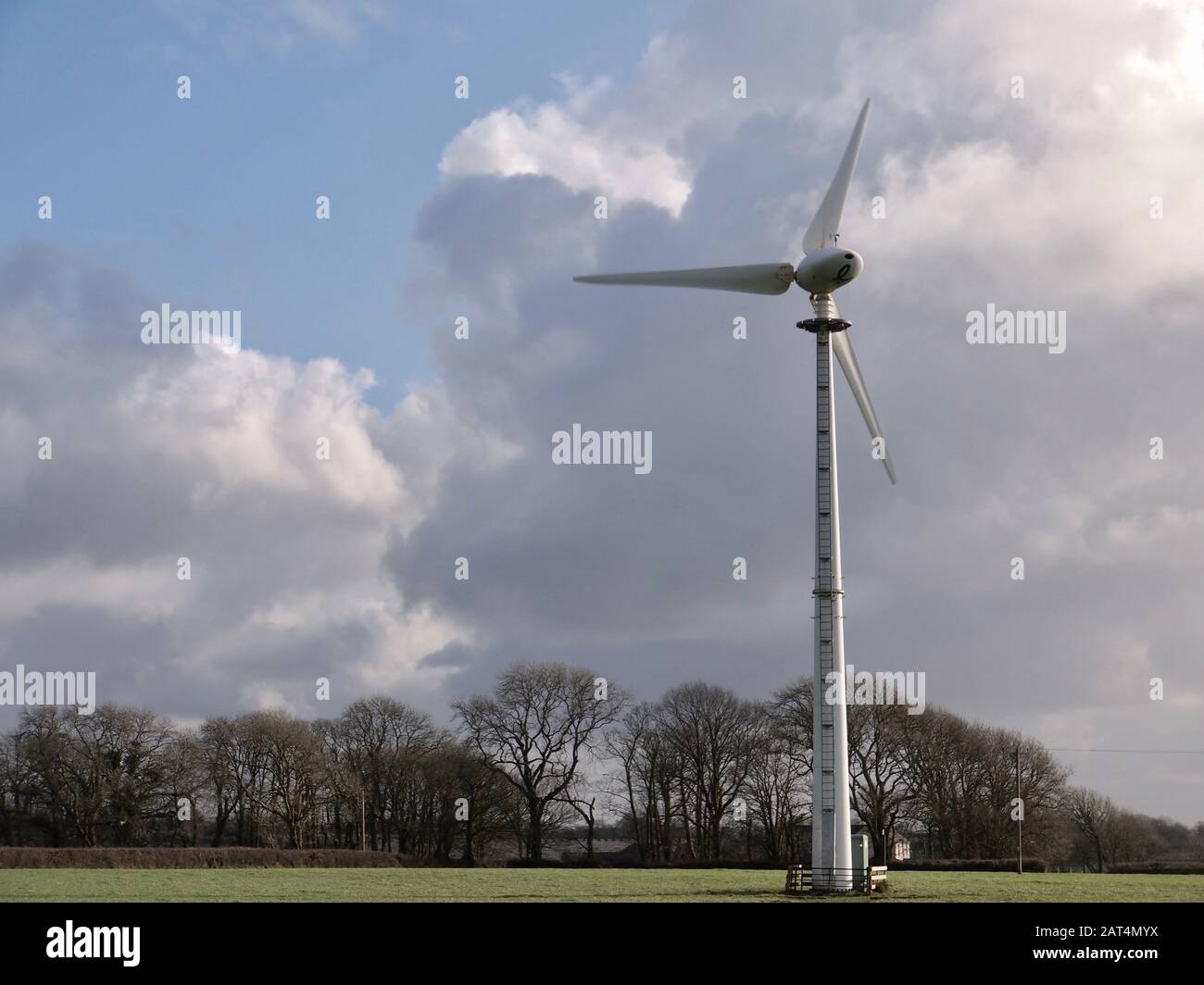 Wind turbine, Pembrokeshire, Wales Stock Photo - Alamy