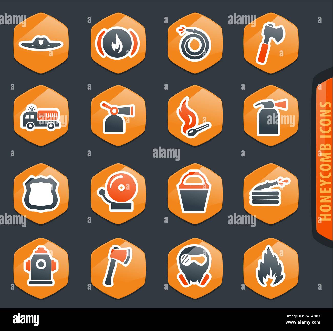 Fireman badge silhouette hi-res stock photography and images - Alamy