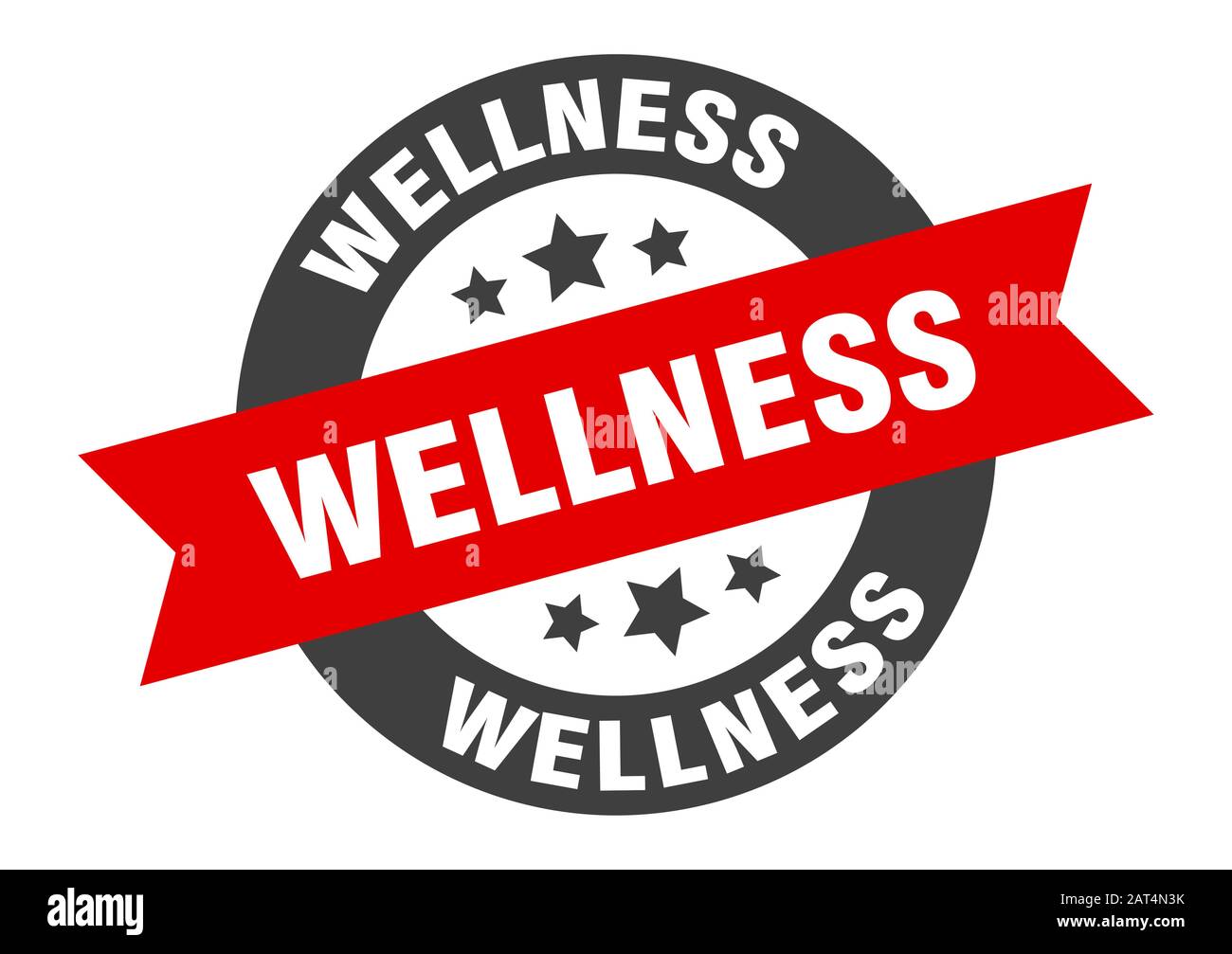 wellness sign. wellness round ribbon sticker. wellness tag Stock Vector ...