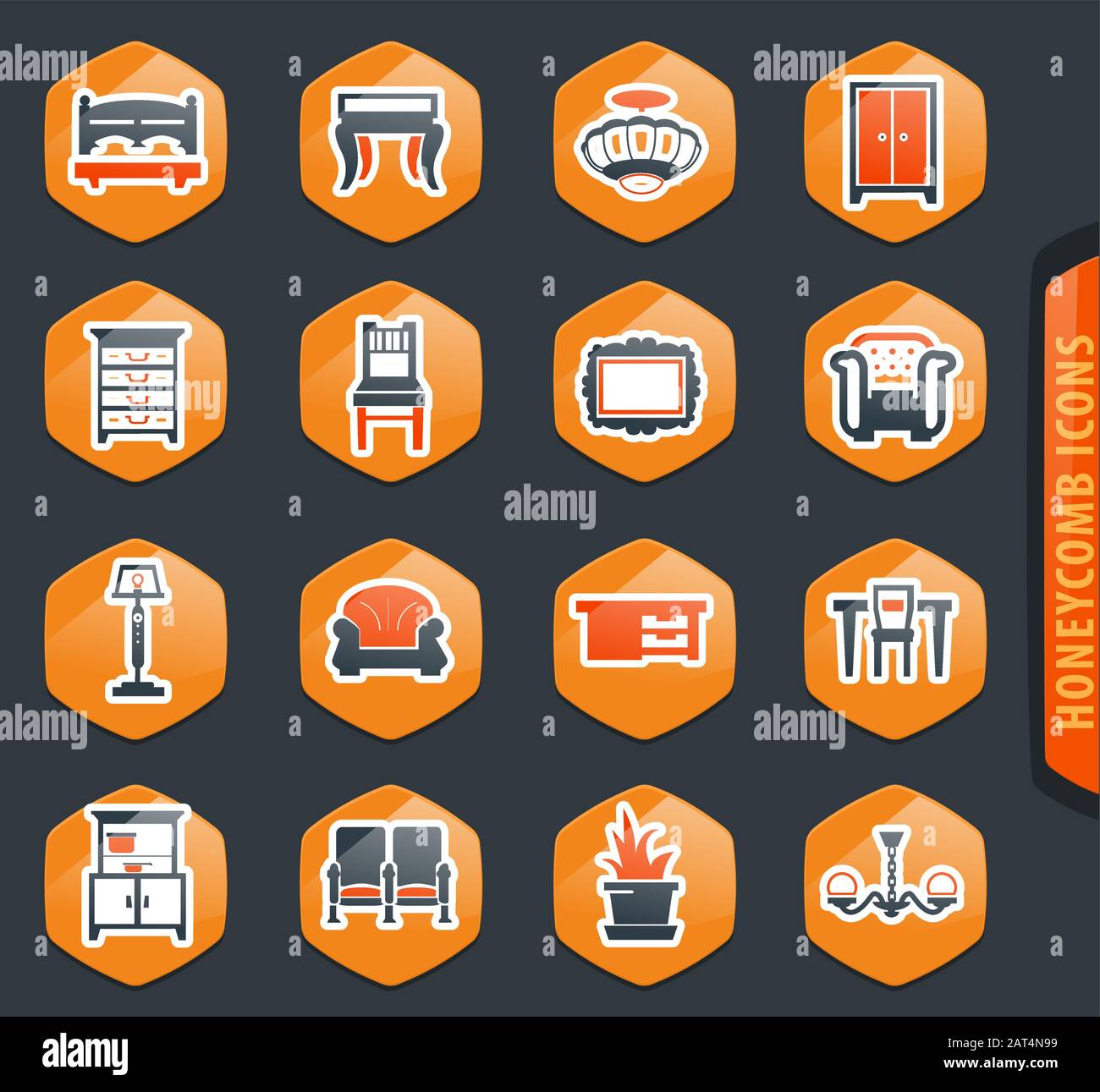 Furniture icons set Stock Vector Image & Art - Alamy