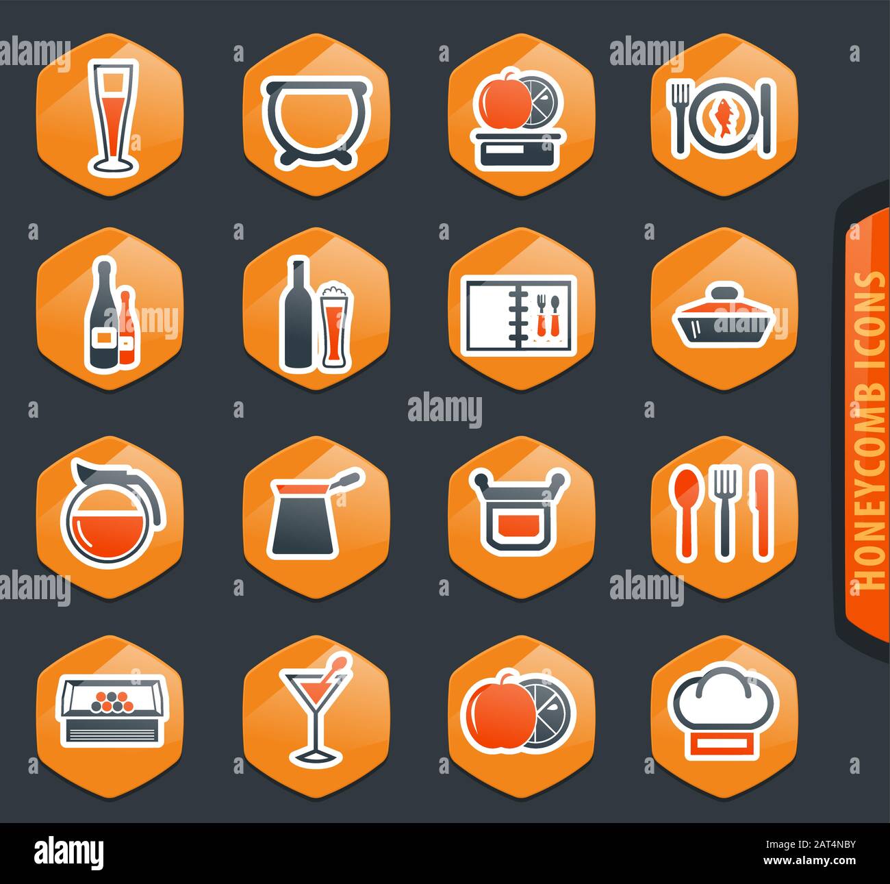 Food and kitchen icons set Stock Vector Image & Art - Alamy