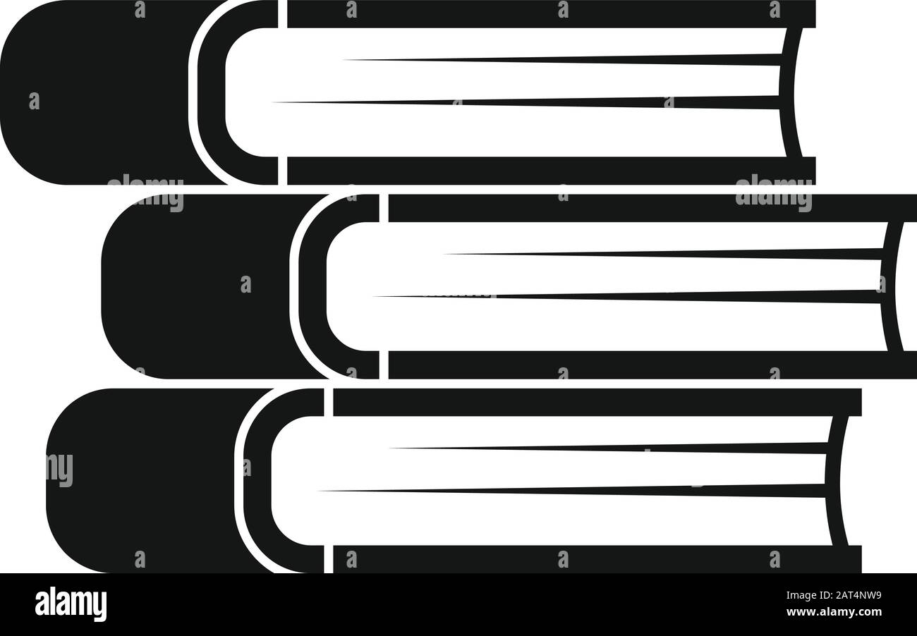 Book stack icon. Simple illustration of book stack vector icon for web ...