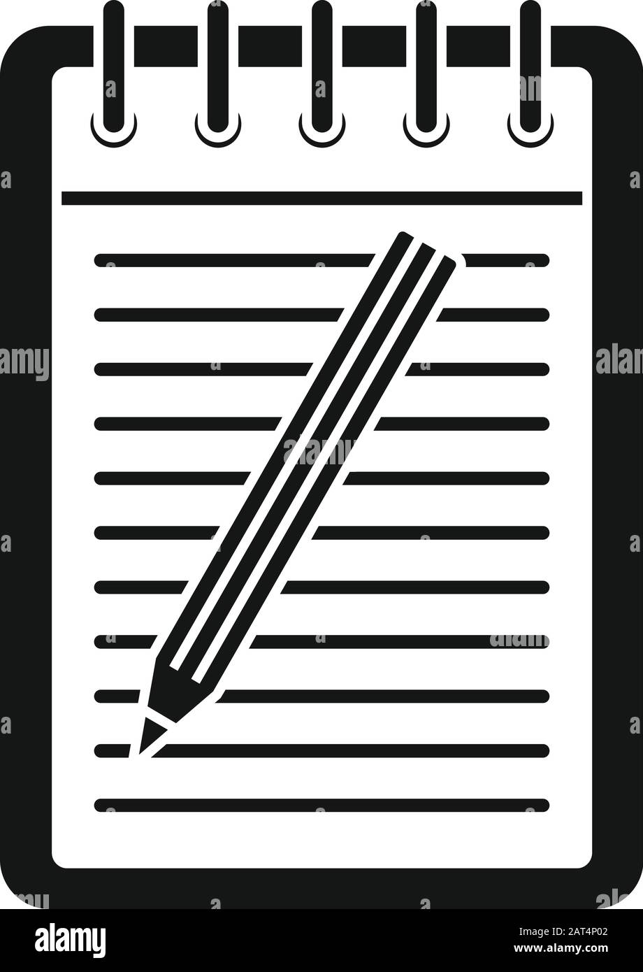 Exam paper notebook icon. Simple illustration of exam paper notebook ...