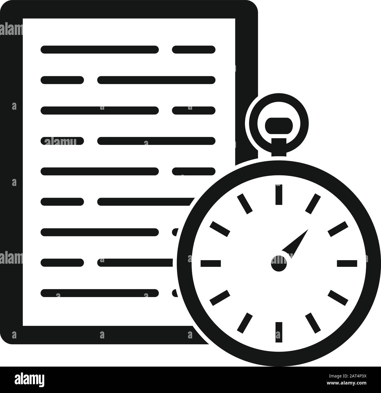Stopwatch exam icon. Simple illustration of stopwatch exam vector icon ...