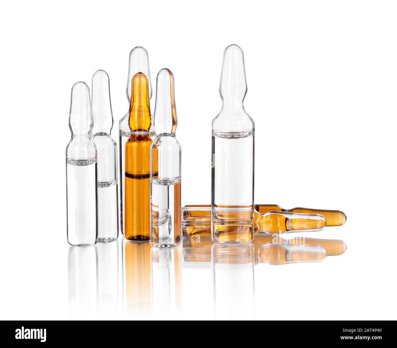 Medical ampoules for injection isolated on white background Stock Photo ...