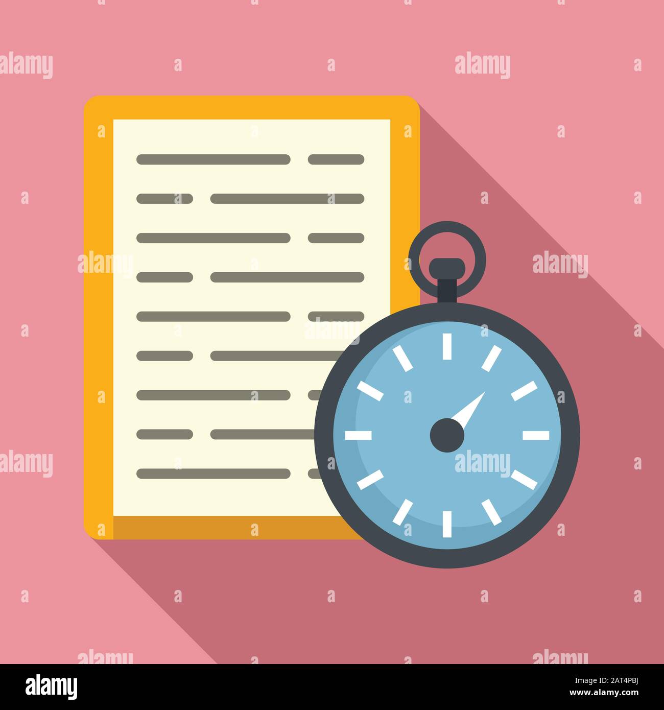 Stopwatch exam icon. Flat illustration of stopwatch exam vector icon ...