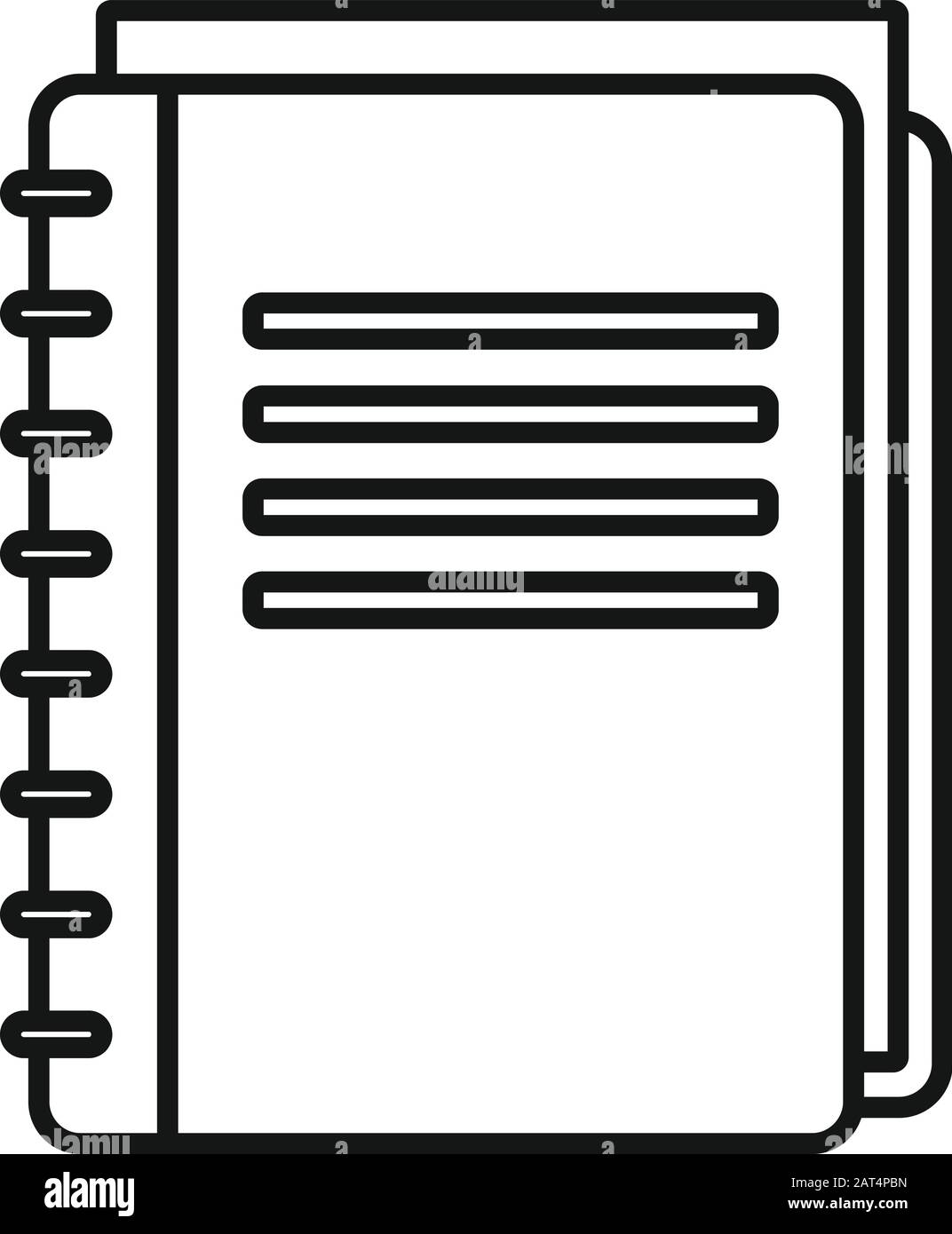 School notebook icon. Outline school notebook vector icon for web ...